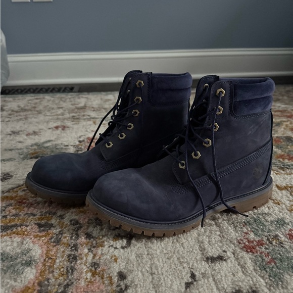 Timberland | Shoes | Navy Blue Timberland Boots | Poshmark
